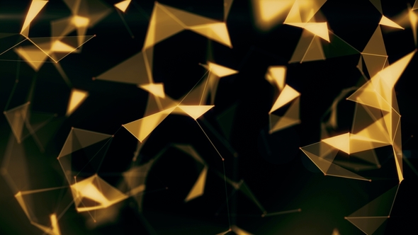 Gold Low Poly Background 4K, Motion Graphics | VideoHive